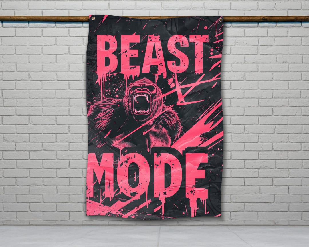 Beast Mode Flag, Gym Flag, Motivational Flag, Workout Room ...