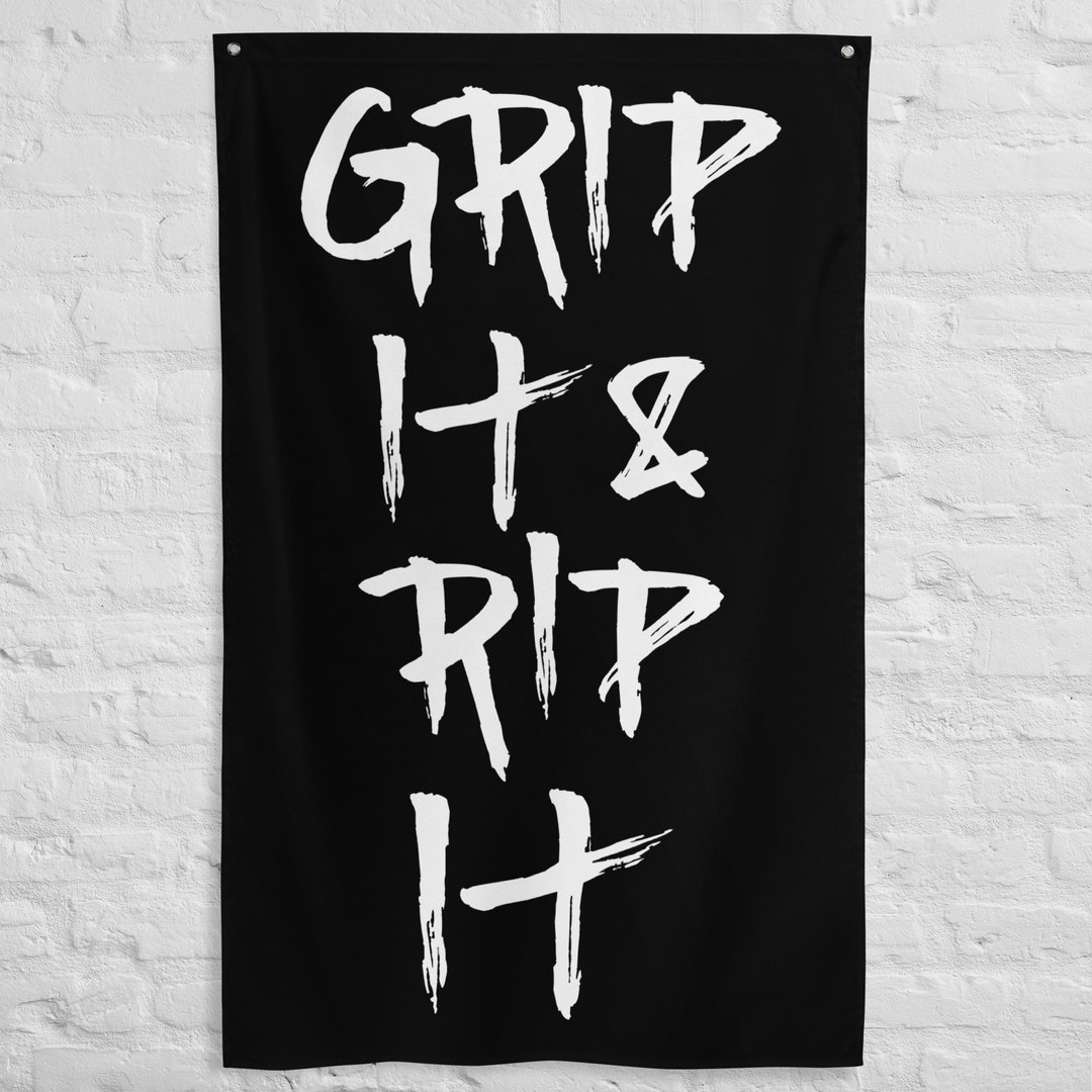 Grip It Rip It Banner Home Gym Gym Posters Wall Decal Gym Gym Decor for ...