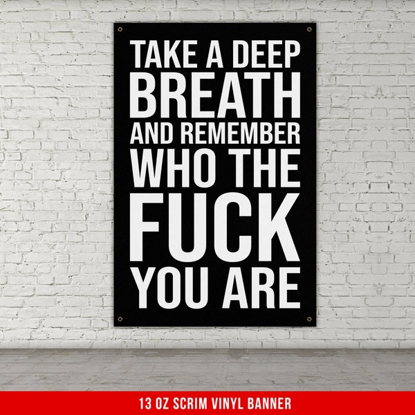 Deep Breath Sign - Etsy