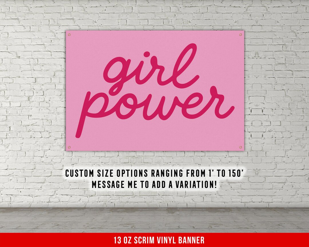 Girl Power Banner, Motivational, Gym Wall Decor, Home Gym Decor, Garage ...