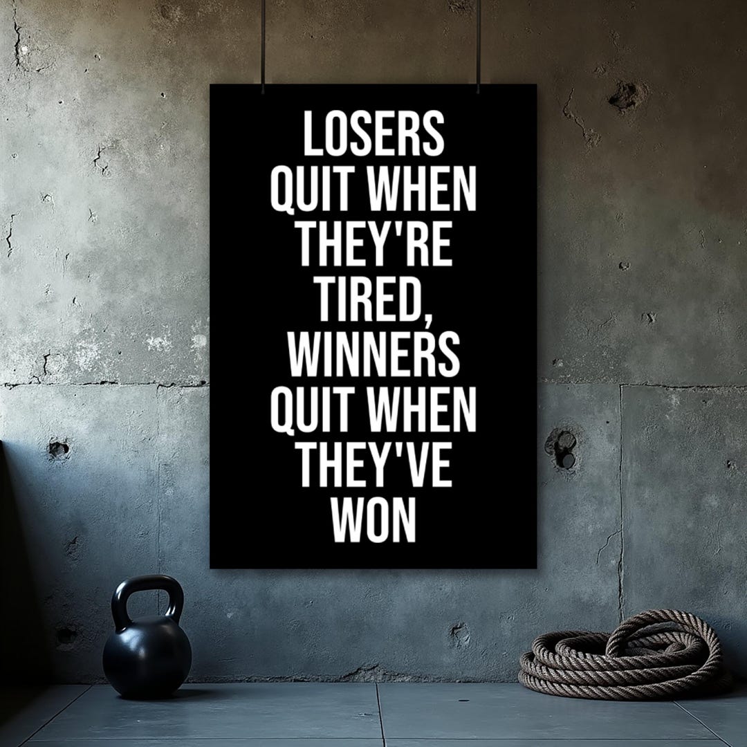 Motivational Quote Poster for Gym, Office Decor Wall Art, Inspirational ...