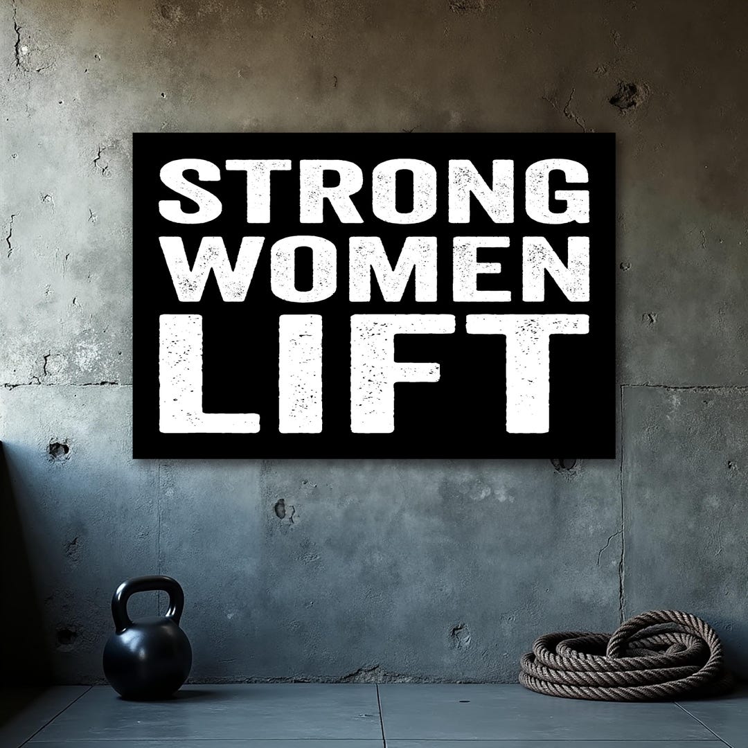 Strong Women Lift Poster, Fitness Poster, Home Gym Wall Art, Motivation ...