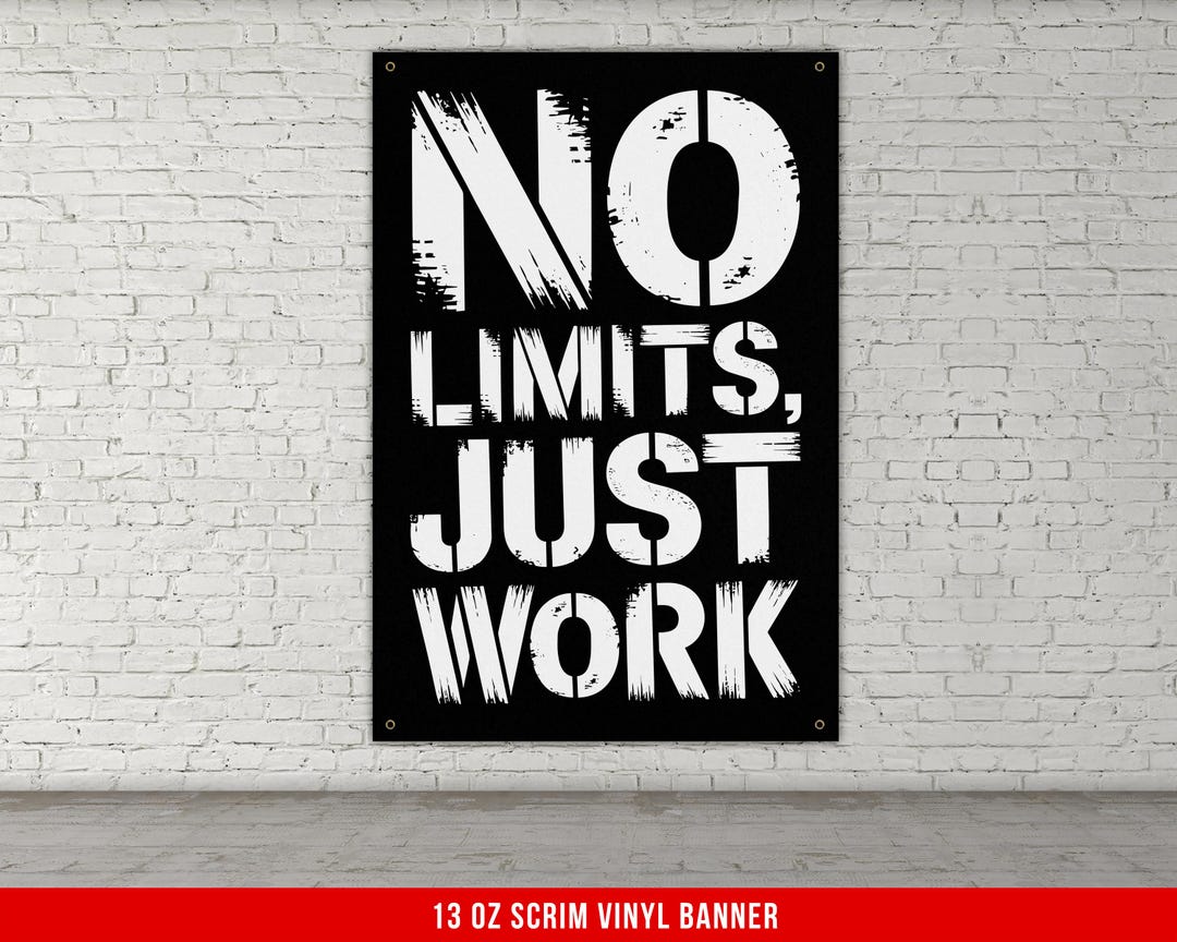 Motivational Quote Vinyl Banner, Weightlifting Wall Art, Fitness ...