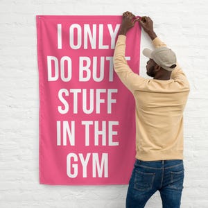 Funny Gym Motivation Flag, Home Gym Decor, Gym Gifts, Home Gym Wall Art ...