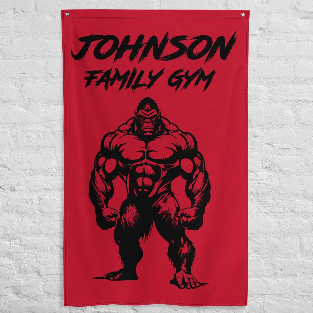 Custom Gym Flag Banner for Home Gym Decor Weightlifting Motivational ...