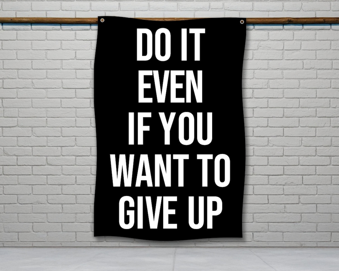 Home Gym Flag, Motivational Gym Decor, Garage Gym Banner, Fitness Wall ...