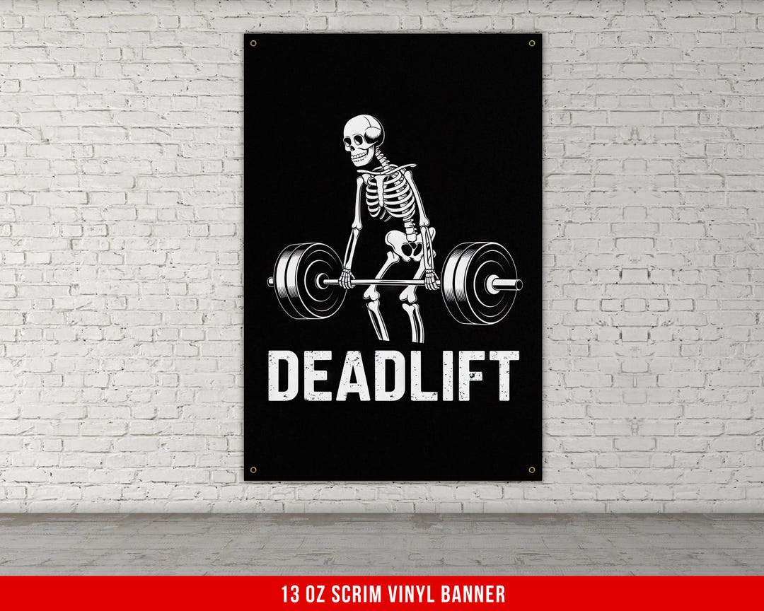 Deadlift - Home Gym Banner - Motivational Workout Decor - Fitness Wall ...