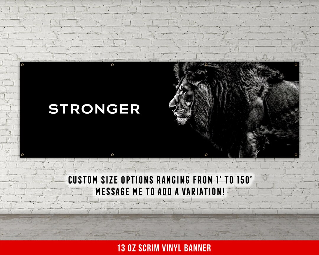 Stronger Vinyl Banner for Garage Gym Home Gym Decor With Motivational ...