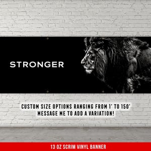 Stronger Vinyl Banner for Garage Gym Home Gym Decor With Motivational ...