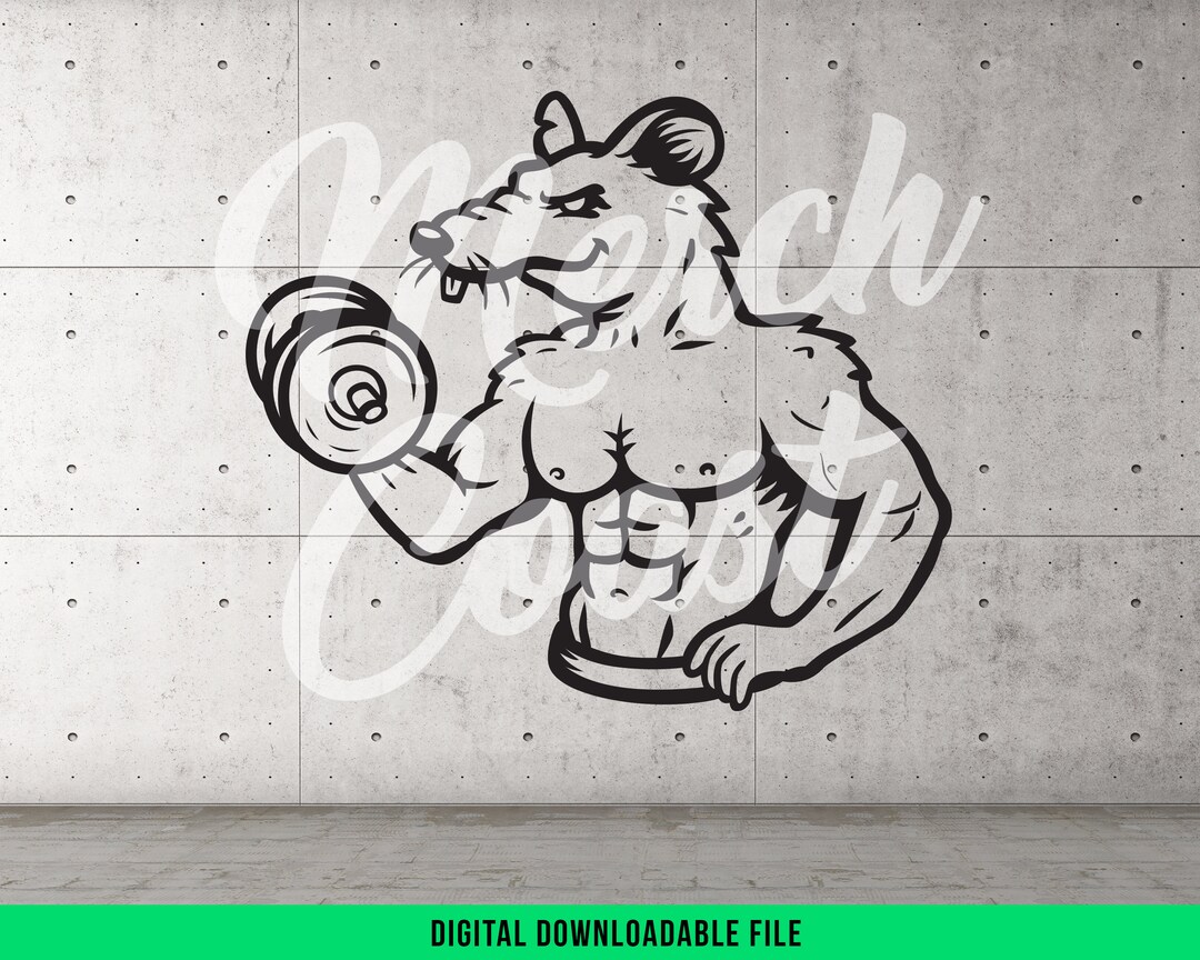Gym Rat Digital Download Funny Weightlifting Fitness - Etsy