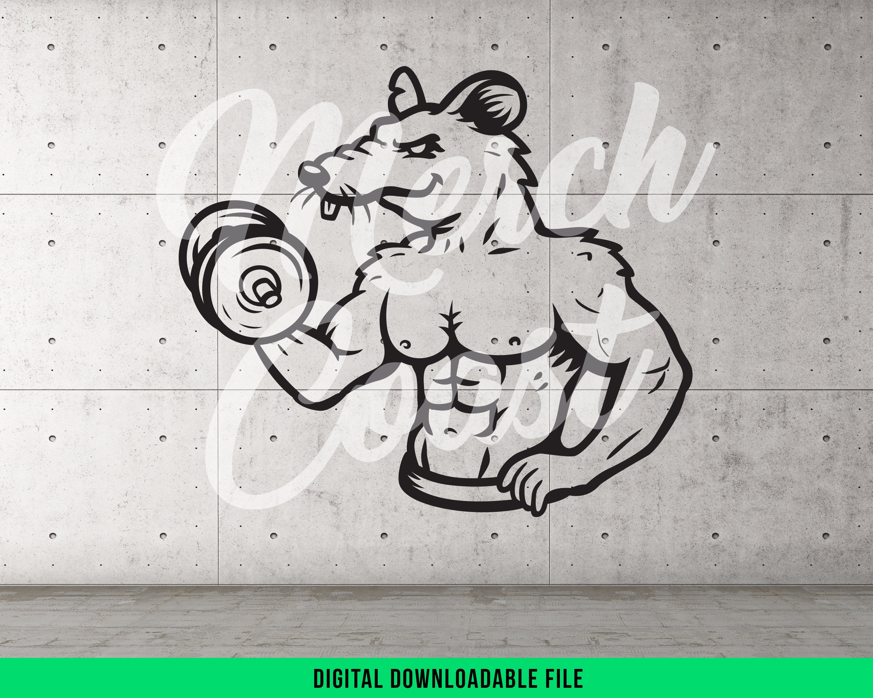 Gym Rat Digital Download Funny Weightlifting Fitness - Etsy