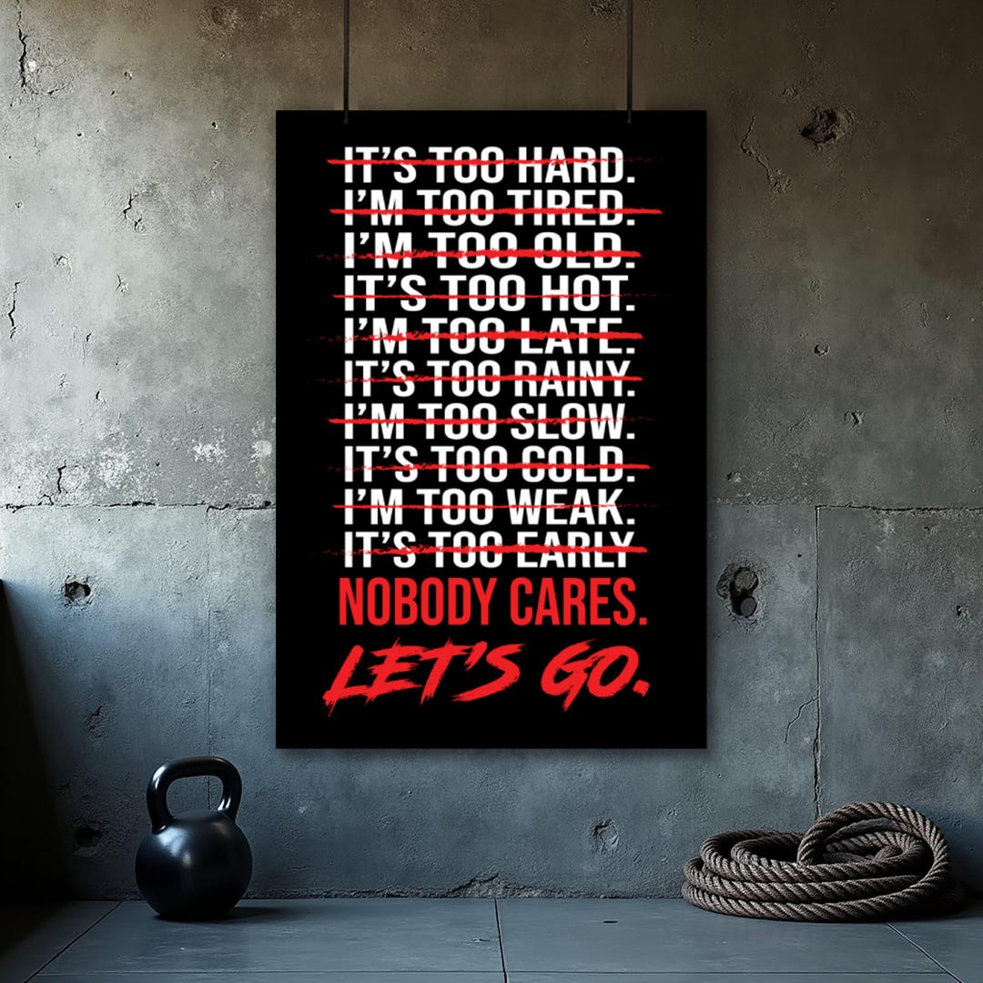 Funny Gym Poster, Motivational Quotes Poster, Home Gym Wall Art ...