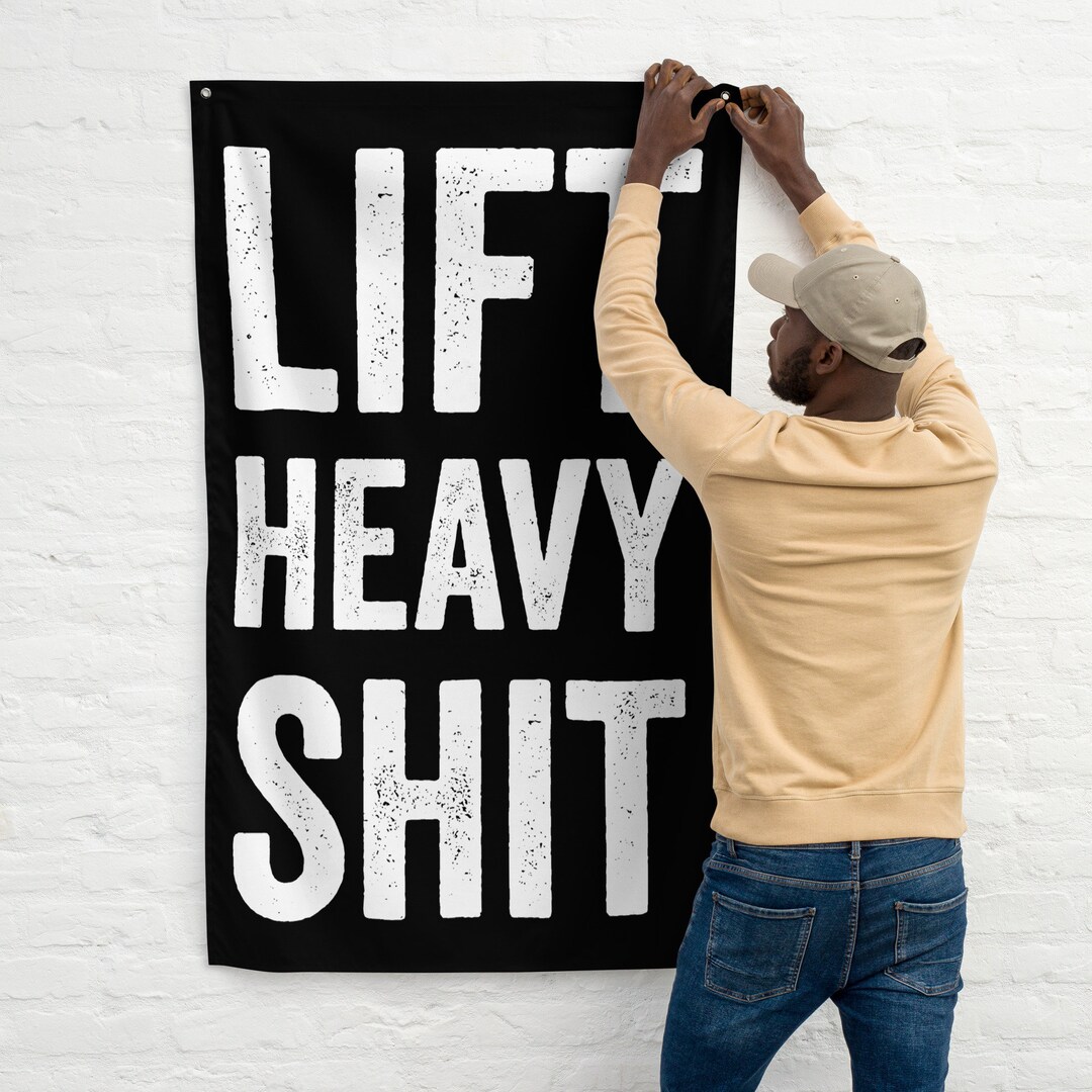 Gym Flags Weightlifting Decor Custom Home Gym Banner Man Cave Wall Art ...