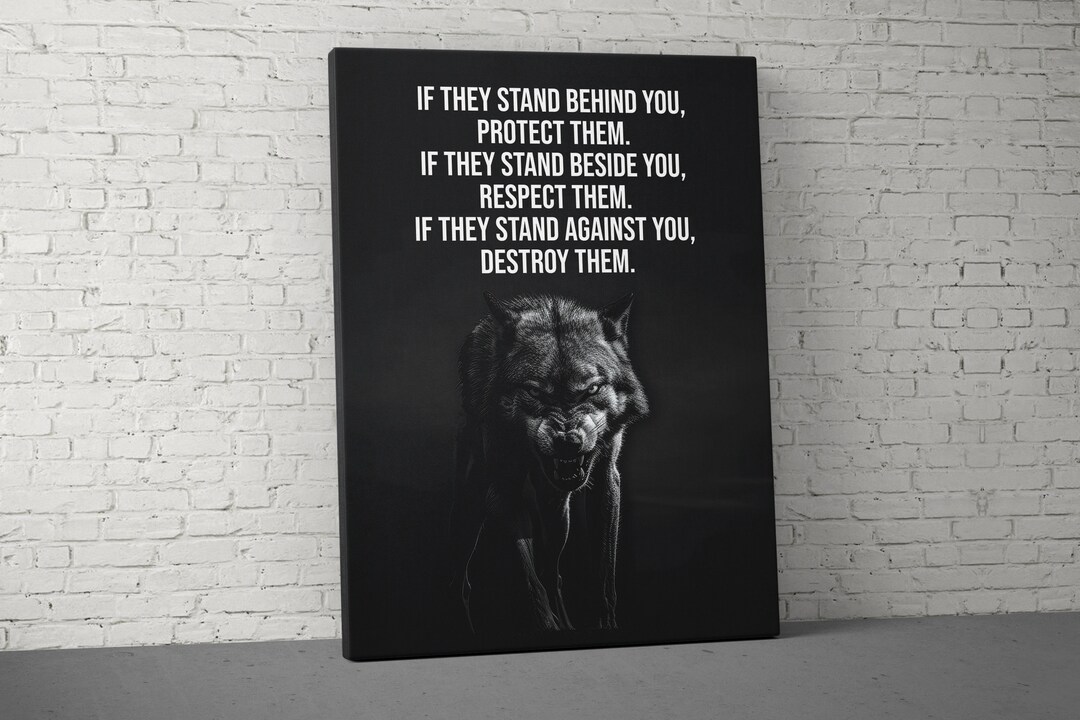 If They Stand Behind You Canvas - Home Gym Decor - Large Quote Wall Art ...