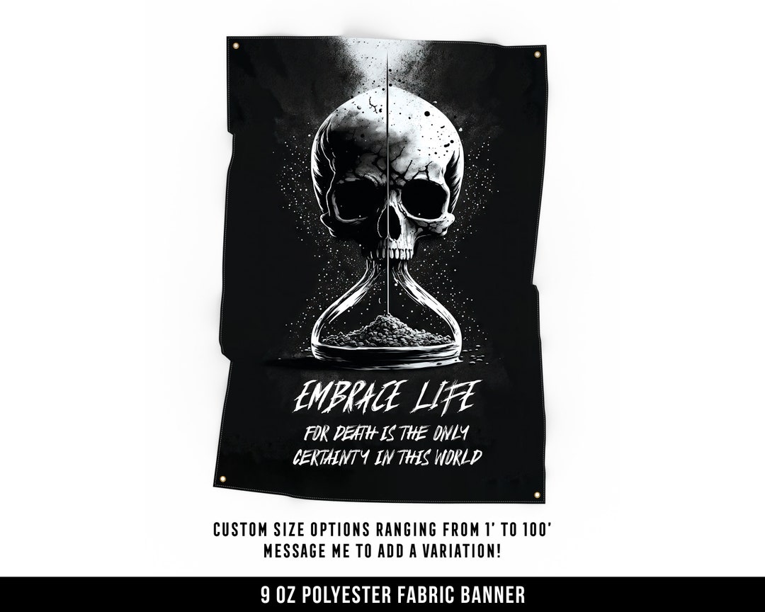 Embrace Life Cloth Banner - Home Gym Decor - Large Wall Art Quote ...