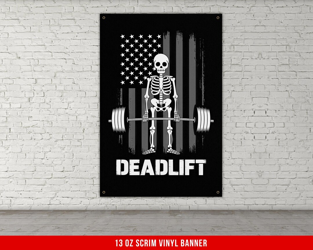 Home Gym Banner Flag | Large Motivational Quote | Weightlifting Wall ...