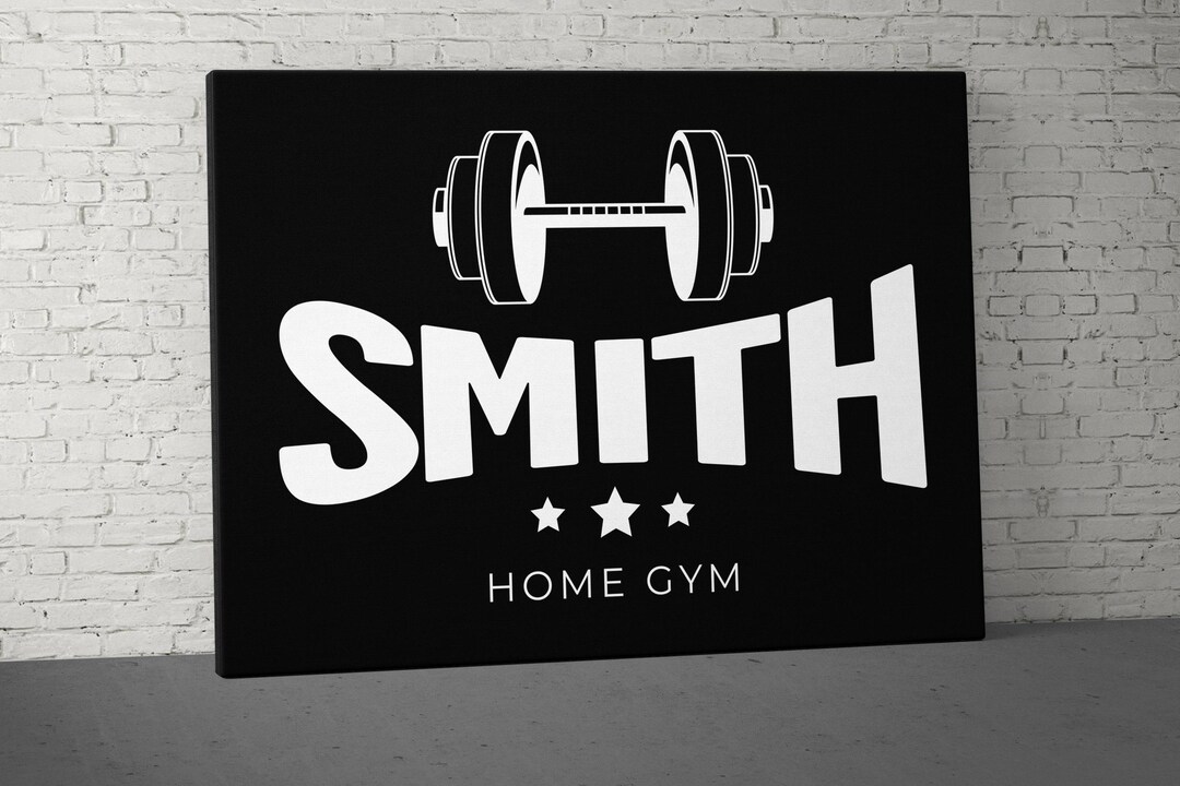 Custom Gym Wall Art, Weightlifting Decor, Motivational Quote Canvas ...