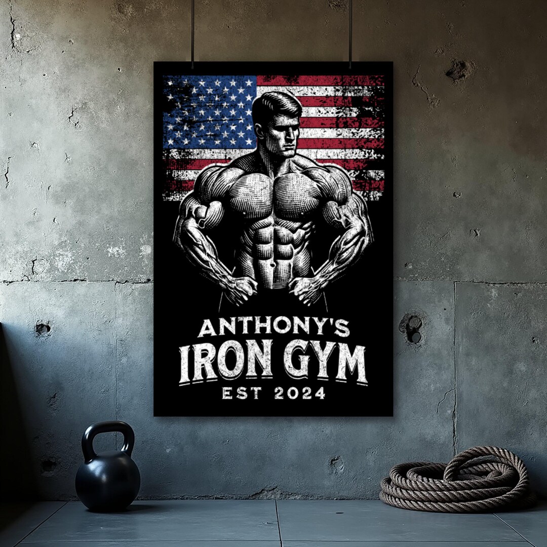 Custom Poster for Gym Decor, Motivational Wall Art, Fitness Inspiration ...