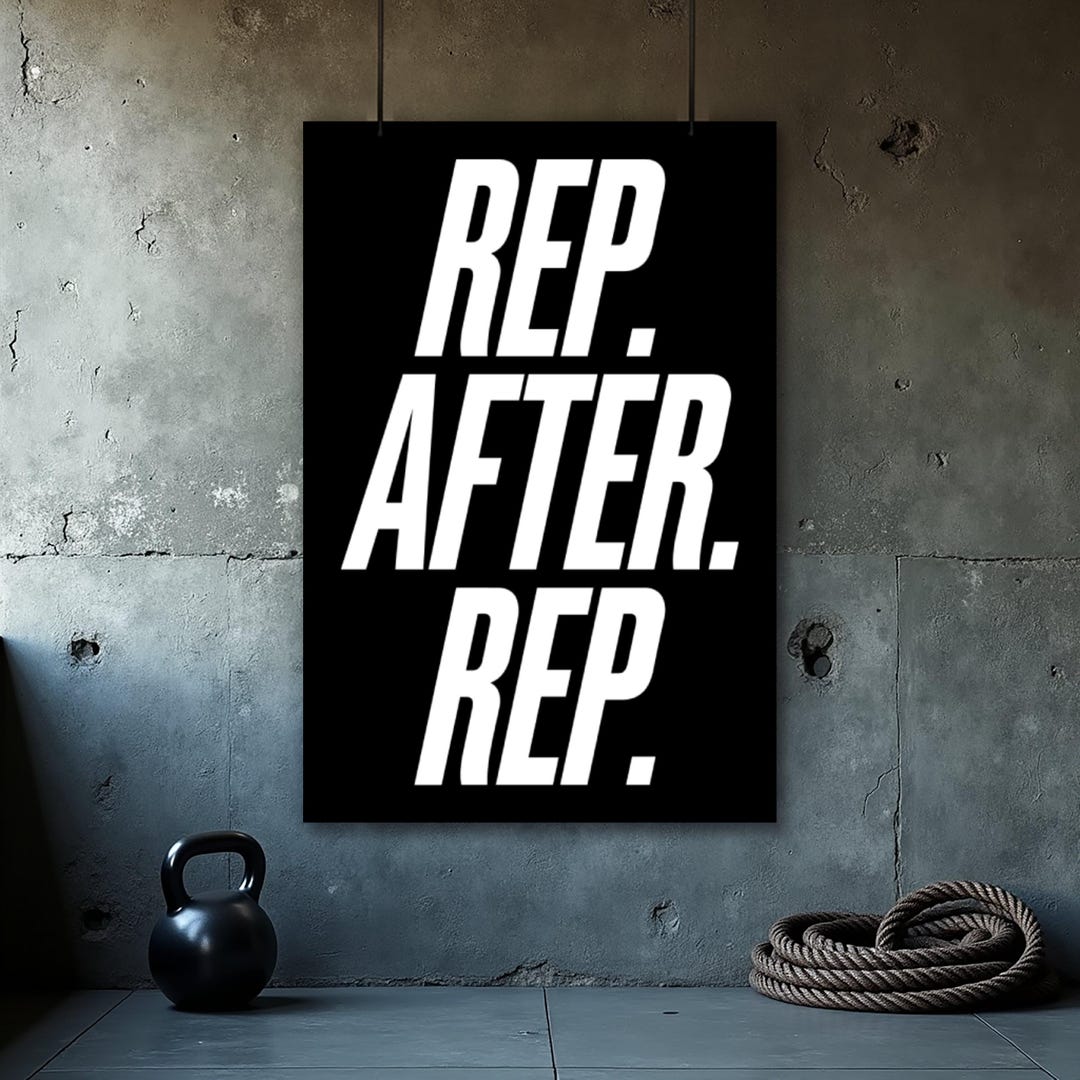 Rep After Rep Poster, Home Gym Poster, Fitness Print, Motivation Poster ...