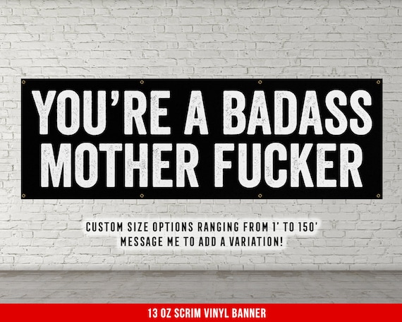 You're A Badass Banner Home Gym Decor Large Quote Wall | Etsy