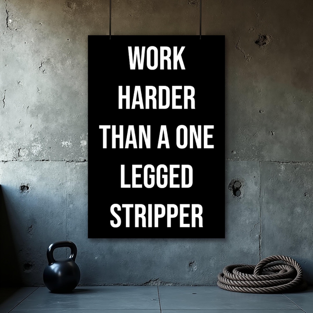 Funny Gym Poster, Home Gym Poster, Motivational Quotes, Home Gym Wall ...