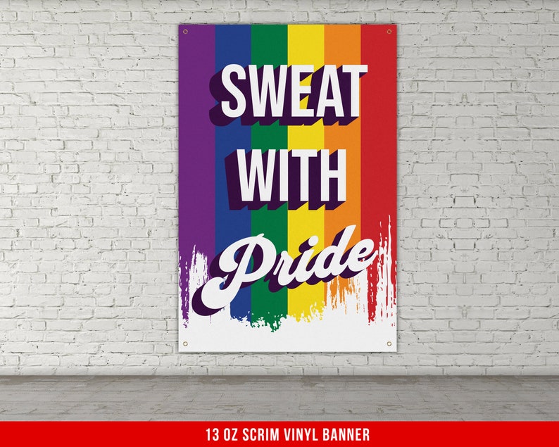 Gym Banner Gay Pride Flag Inclusive Lgbt Gay Pride Gift - Etsy