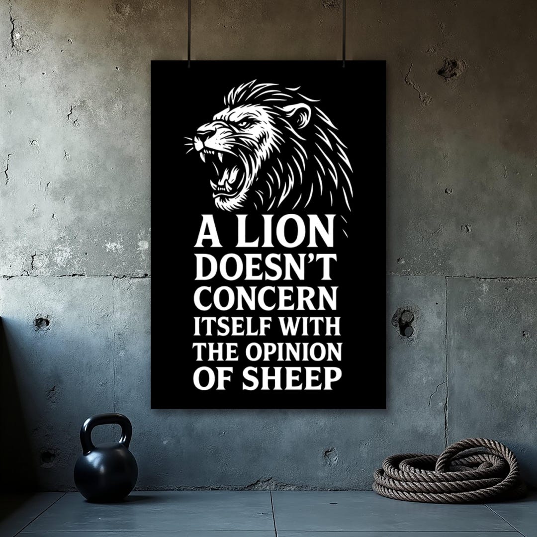 Lion Motivation Posters, Inspirational Quotes Posters, Gym Wall Art ...