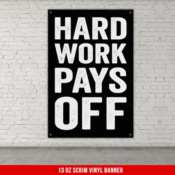 Hard Work Pays off Poster - Etsy