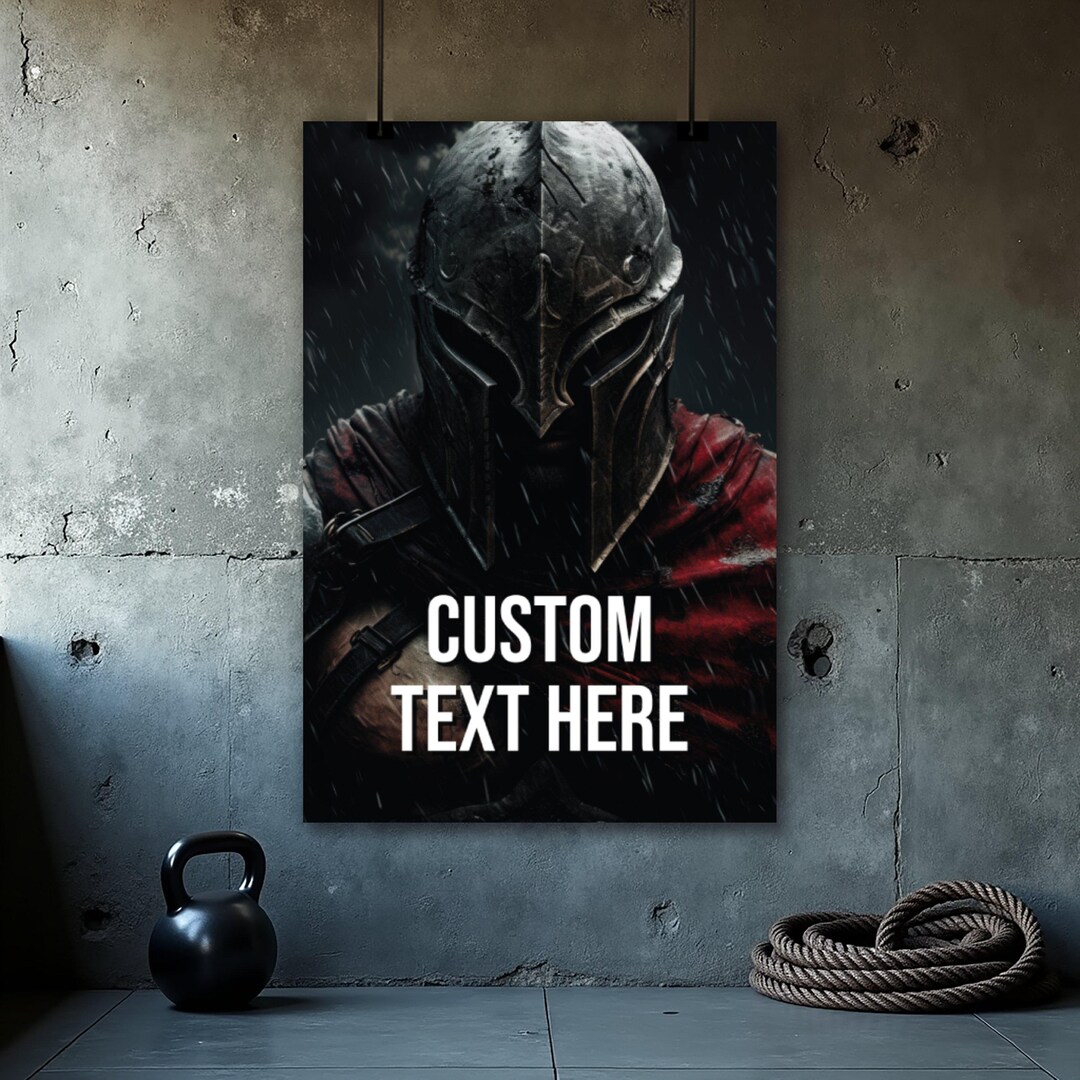 Custom Knight Poster, Motivational Warrior Print, Inspirational Quote ...