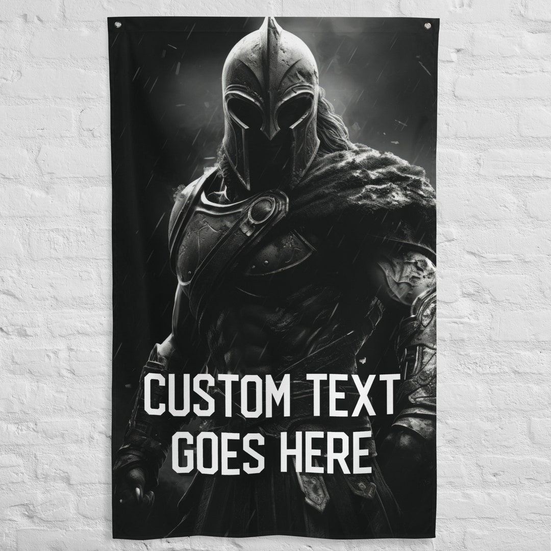 Spartan - Custom Text - V11 - Home Gym Banner - Gym Decor - Gym Wall ...