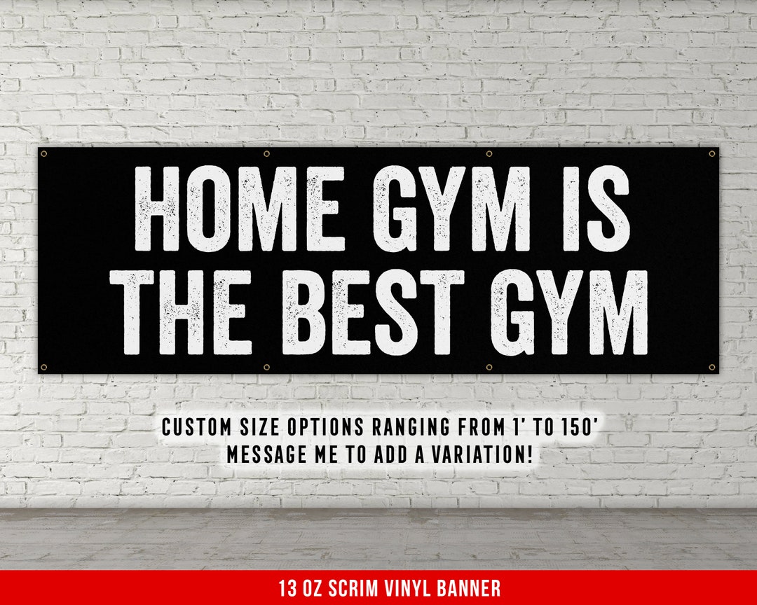Best Gym Banner Motivational Home Gym Decor Large Quote Wall Art ...