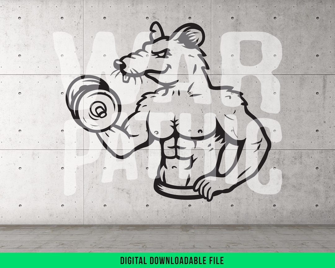 Gym Rat PNG SVG Motivational Workout Design for Fitness T-shirts ...