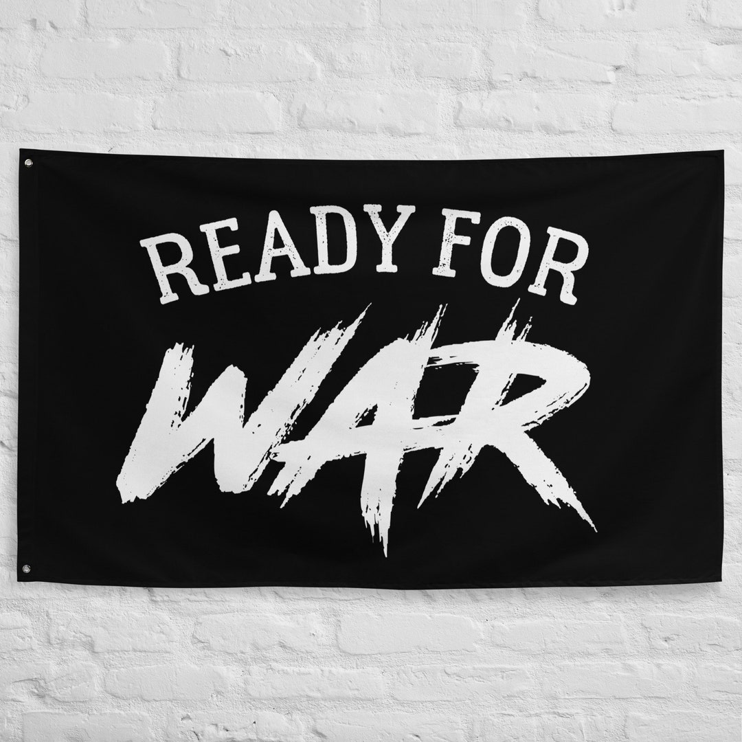 Ready for War Home Gym Flag - Workout - Motivation Sign - Garage Flag ...