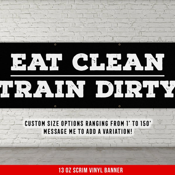 Eat Clean Train Dirty - Etsy