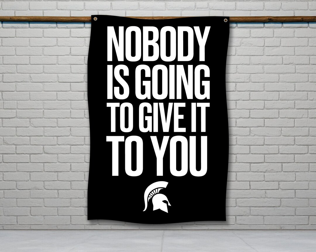Home Gym Flag, Motivational Gym Wall Art, Gym Decor Flag, Nobody is ...