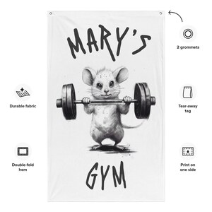 Custom Gym Flag Motivational Weightlifting Banner for Home Gym Decor ...