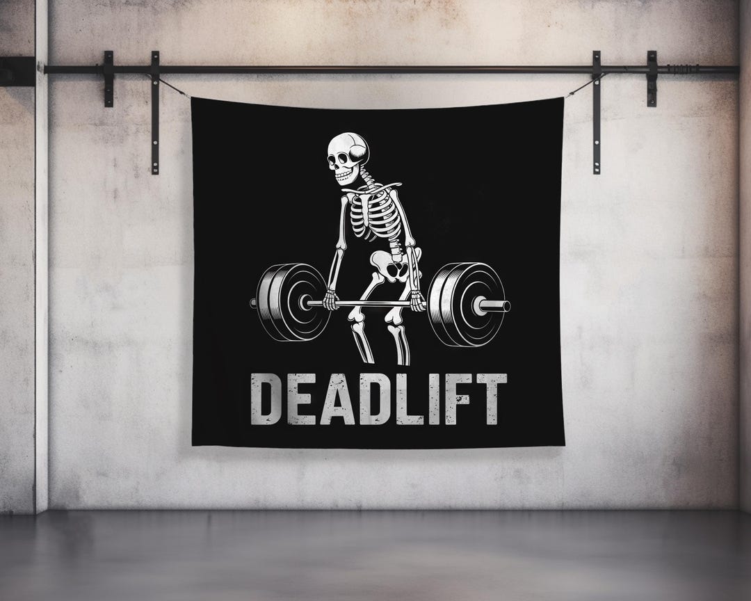 Motivational Powerlifting Banner | Weightlifting Wall Art | Custom Gym ...
