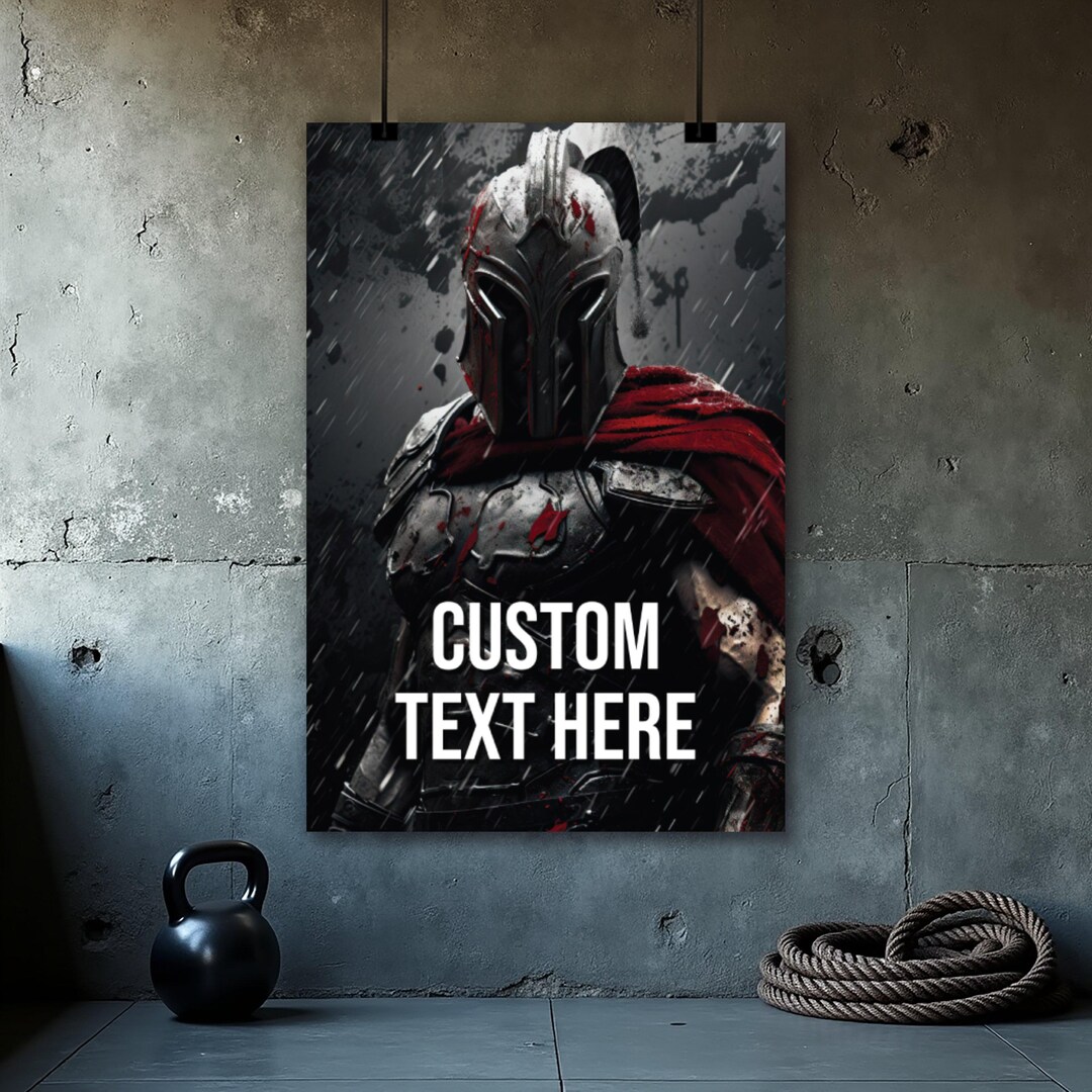 Custom Spartan Poster, Gladiator Print, Motivational Wall Art, Ancient ...