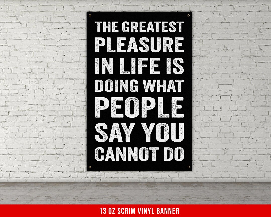Motivational Quote Vinyl Banner, Weightlifting Wall Art, Inspirational ...