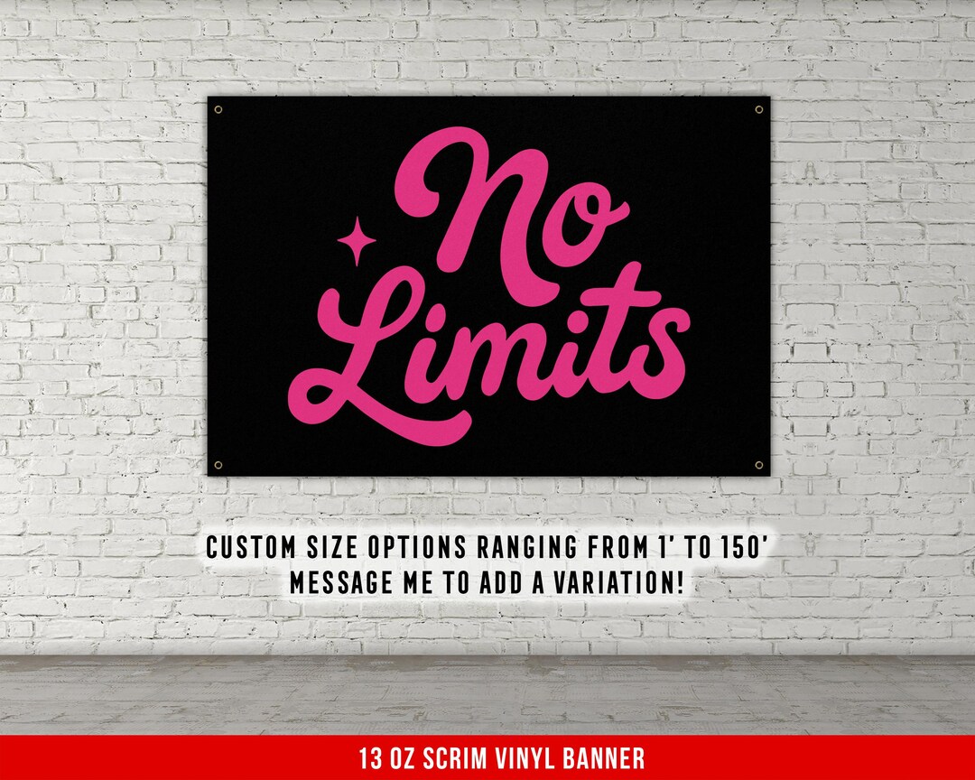 No Limits Banner, Gym Motivation, Motivational Quote Banner, Workout ...