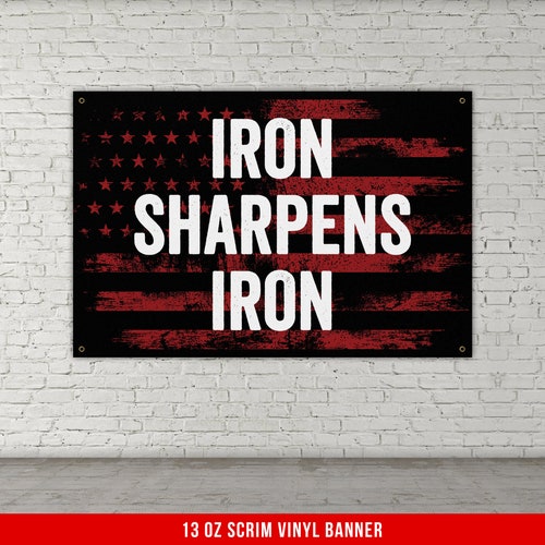 Iron Sharpens Iron Banner Home Gym Decor Large - Etsy