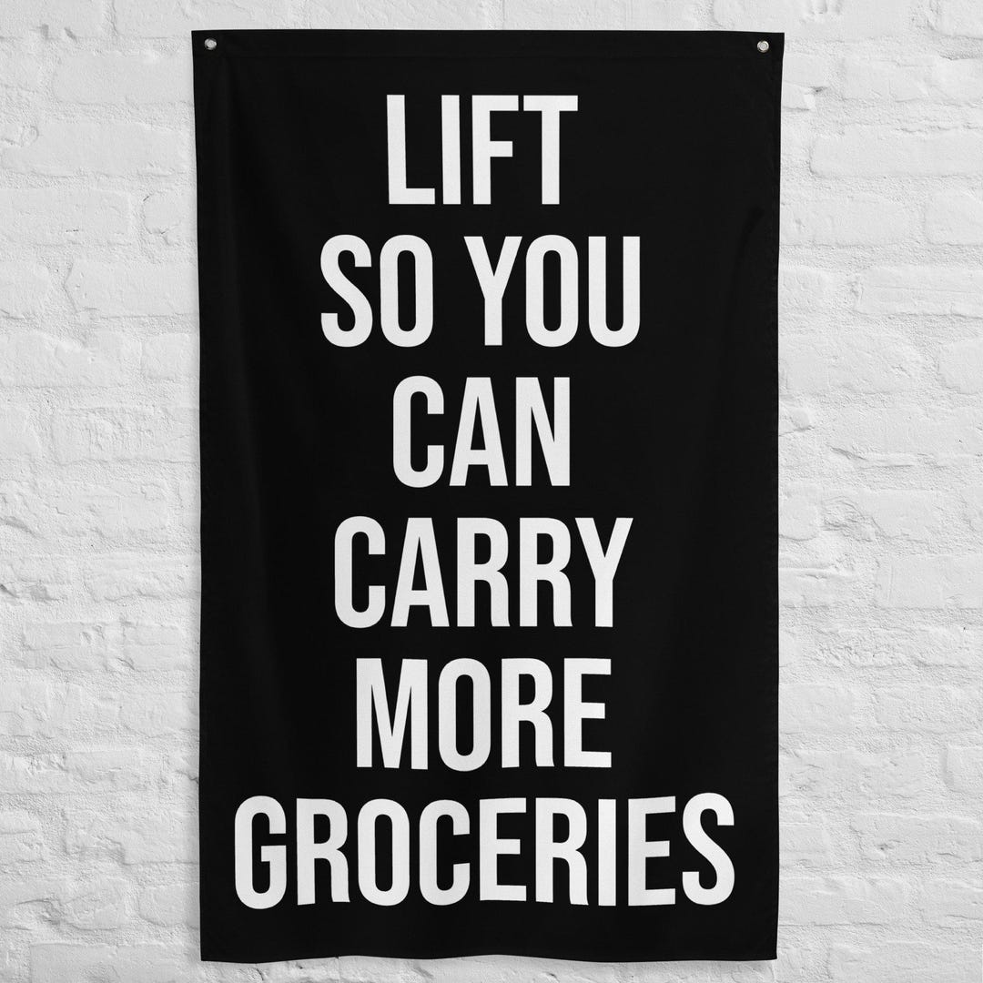 Custom Gym Flag, Banner for Home Gym Decor, Weightlifting, Motivational ...