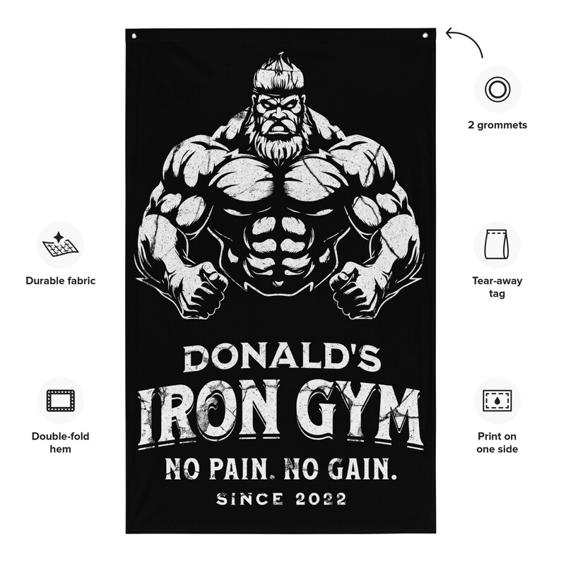 Custom Gym Flags Home Gym Banner Weightlifting Decor Man - Etsy