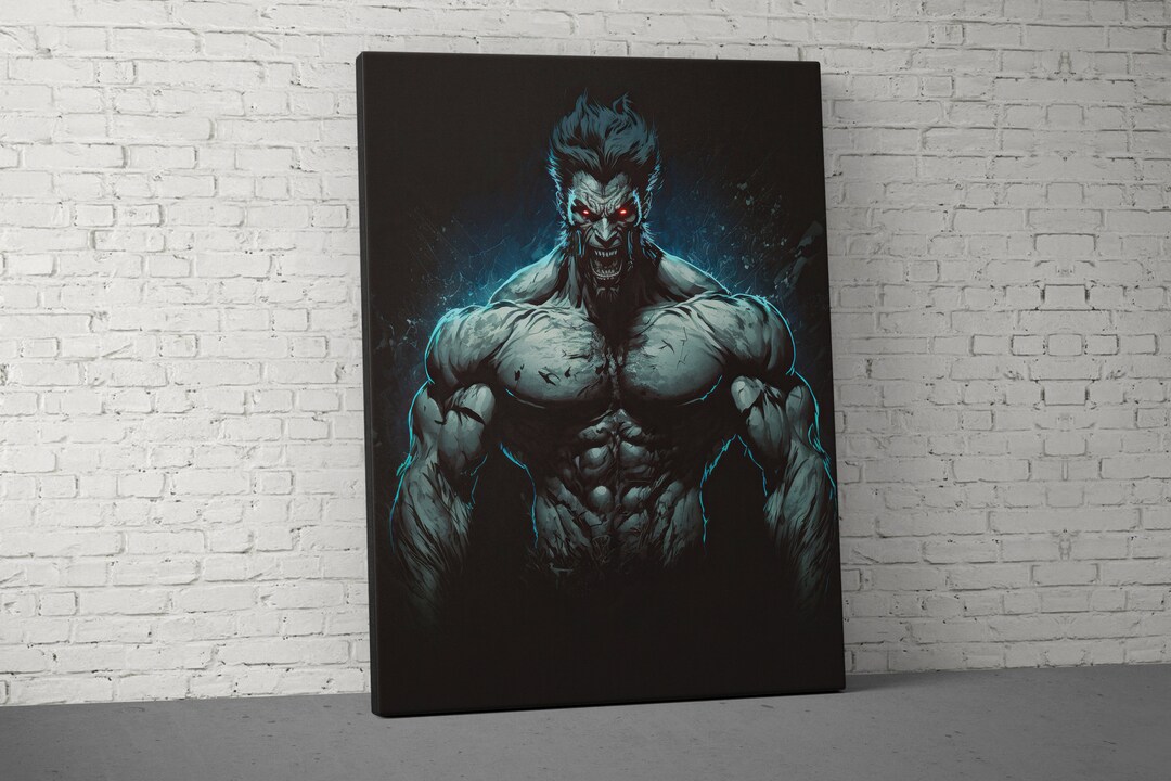 Werewolf Muscles Canvas Home Gym Decor Large Quote Wall Art ...