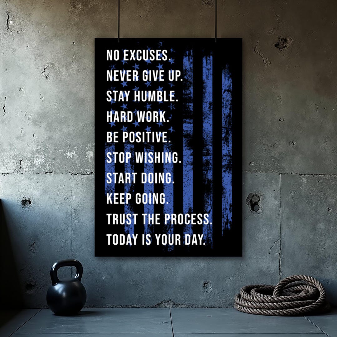 Gym Motivation Poster, Home Gym Poster, Fitness Print, Inspirational ...
