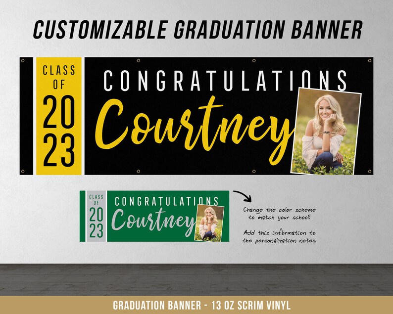 Custom Graduation Banner Personalized Decor Party High - Etsy