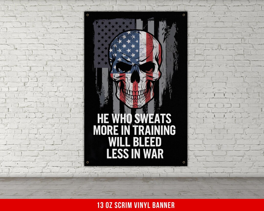 Vinyl Gym Banner | Large Motivational Wall Art | Garage Fitness Room ...