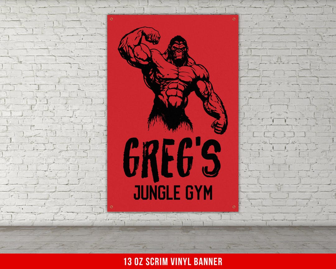 Custom Home Gym Banner, Weightlifting Wall Art, Motivational Quote ...