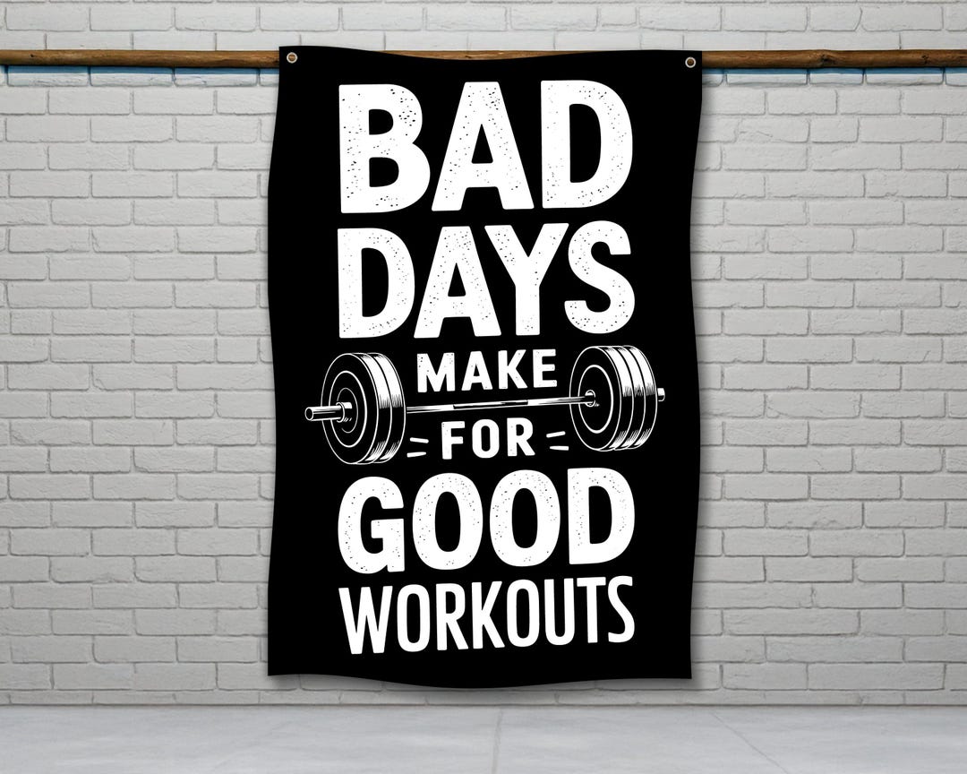 Home Gym Flag, Motivational Gym, Gym Decor Flag, Garage Gym Banner ...