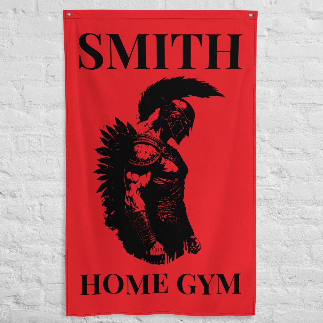 Custom Gym Flags - Gym Sign - Home Gym Banner - Gym Gifts ...